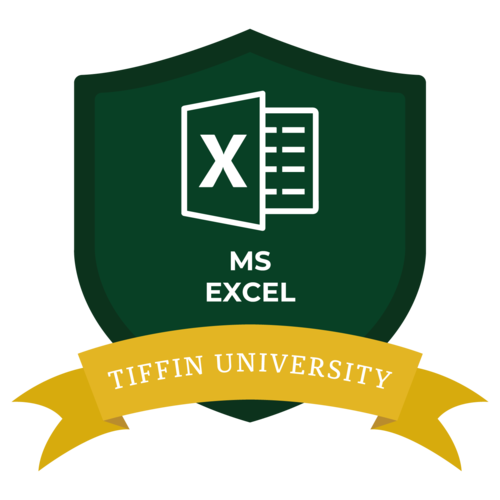 MS Excel - Tiffin University - TU Connects - Badge List