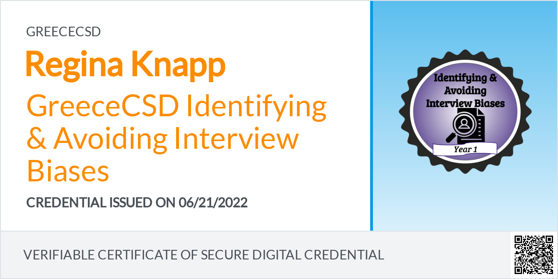 Regina Knapp - GreeceCSD Identifying & Avoiding Interview Biases ...